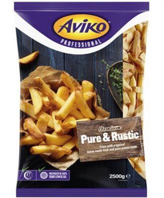 Aviko frieten supercrunch pure & rustic 4x2,5kg