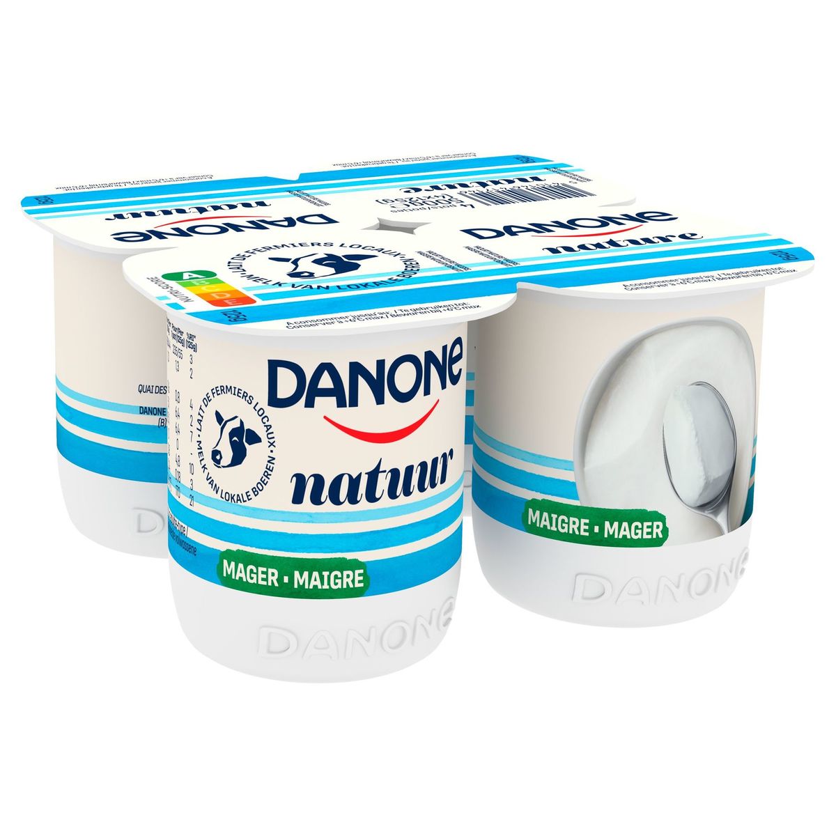 Danone yoghurt natuur mager 3x8x125g