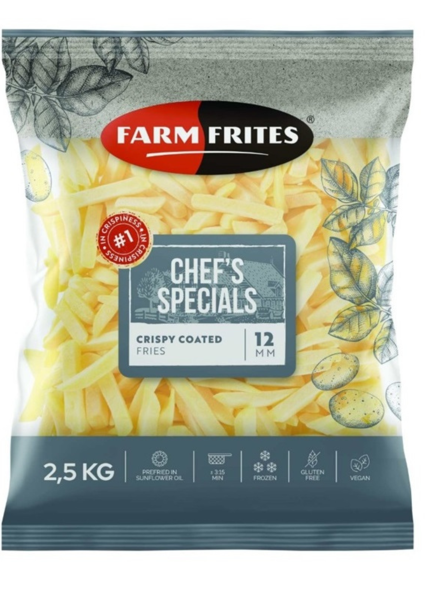 Farm Frites (442.001) friet crispy coated 12mm 2,5kg